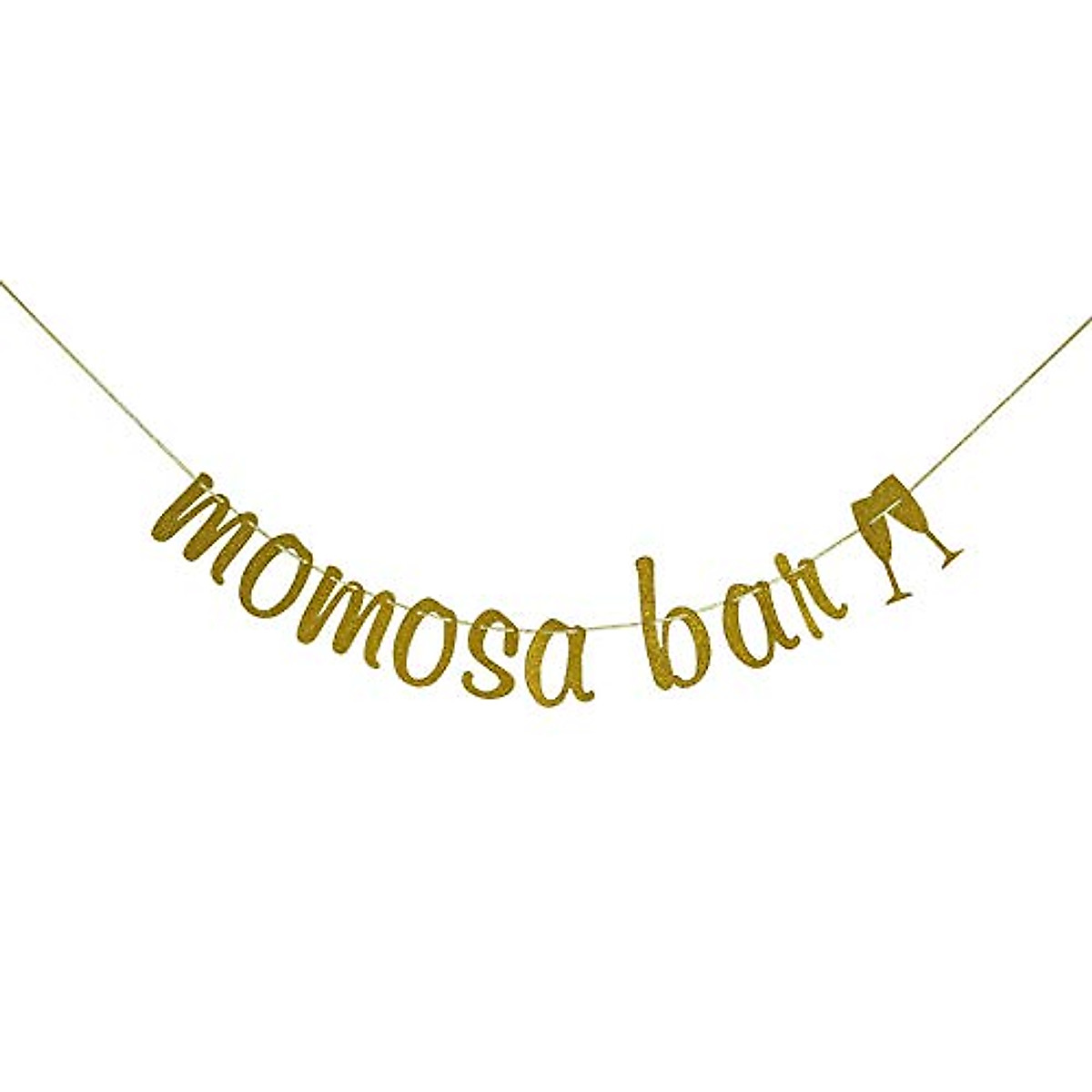 Momosa Bar Banner Gold Glitter, Baby Shower Bunting Sign, Bridal Shower Party Decors, Bachelorette Party, Wedding Mimosa Bar Party Decorations