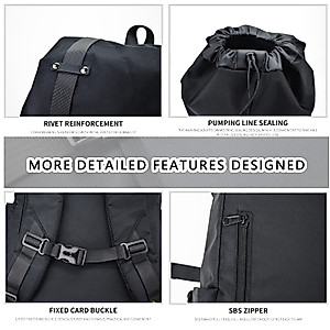 Voici et Voila Casual Bag for Men Classic High School Backpack For Teens Boys Fashionable Outdoor Bag Popular Travel Bag Black