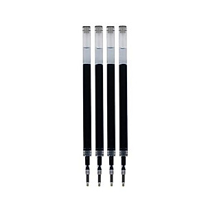 TUL Retractable Gel Pens, Medium Point, 0.7 mm, Pearl White Barrel, Black Ink, 12-Pack + 4 TUL Gel Pen Refills Bundle