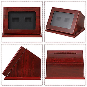 Gatuida Box Display Box House Accessories for Home Clear Stand Home Accessories Sports Ring Holder Football Ring Challenge Coin Display Case Headgear Accessory Winner Ring Case Home Decor