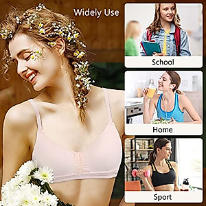 Phennie's Bras for Teens Girls Training Bra Cotton Wireless Light Padded 10-18 Years A B Cup 34