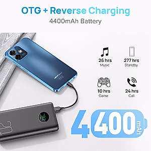 Ulefone Note 16 Pro Unlocked Cell Phones, Up to 16+128GB Smartphone, 50MP+2MP+8MP, Android 13, 6.52” Display, 4400mAh, NFC, Fingerprint/Face Unlocked, 4G Dual SIM Cellphones | Blue