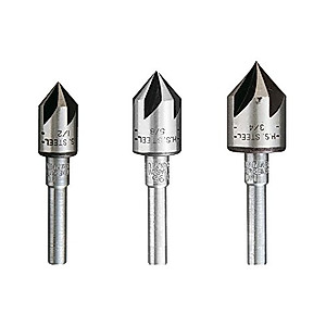 General Tools 3 Piece Countersink Bit Set #195ST, Includes 1/2 in., 5/8 in. and 3/4 in. Bits