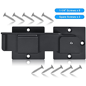 GreaTalent 7.5" Flip Gate Latch Lock with Padlock Hole, 4mm Heavy Duty Aluminum Alloy Adjustable Door Latch for Sliding and Swing Open Door, Outdoor Gate, Wooden Fence, Barn Door, Shed, Garage, Yard