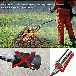 Propane Weed Torch Burner Kit, Flame Thrower,High Output 700,000 BTU, Weed Torch Wand with 6.5 ft Hose, for Ice Snow Melter, Roofing, Roads