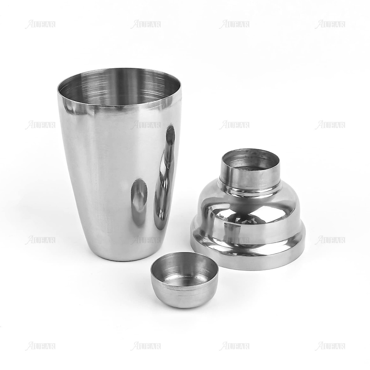 AUEAR, 12 oz/350ml Stainless Steel Cocktail Shaker Bottle Martini Shaker Drink Shaker with Built-in Strainer for Home Bar