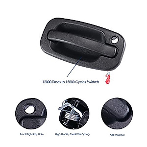 Exterior Door Handle for 1999-2007 Chevy Silverado Suburban Tahoe Avalanche GMC Sierra Yukon Cadillac Escalade, Front Left & Right Handle Replaces OE# 15034985,15034986,77261,77262