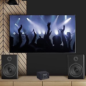 JINGFENG Audio Switcher RCA 2 in 1 Out/1 in 2 Out A/B Switch Stereo Audio Splitter Box with No Distortion RCA Jack for Switching Between Computer Speakers and Headphones