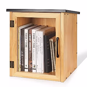Exttlliy Outdoor Library Outdoor Book Box Storage Small Wooden Cabinet Little Literature Box for Neighborhoods Community and Schools Sharing Books, Flyers, Newspapers, Food and Art (A)