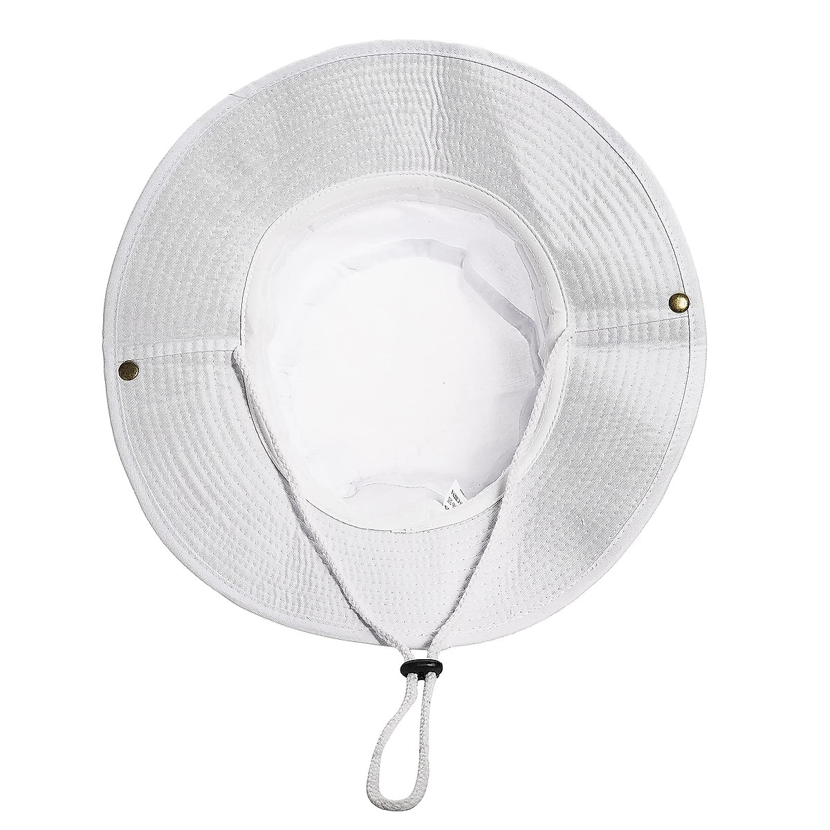 Womens Mens Sun Hat Wide Brim UV-Protection Bucket Fishing Safari Boonie Hat for Summer(Size:L) White