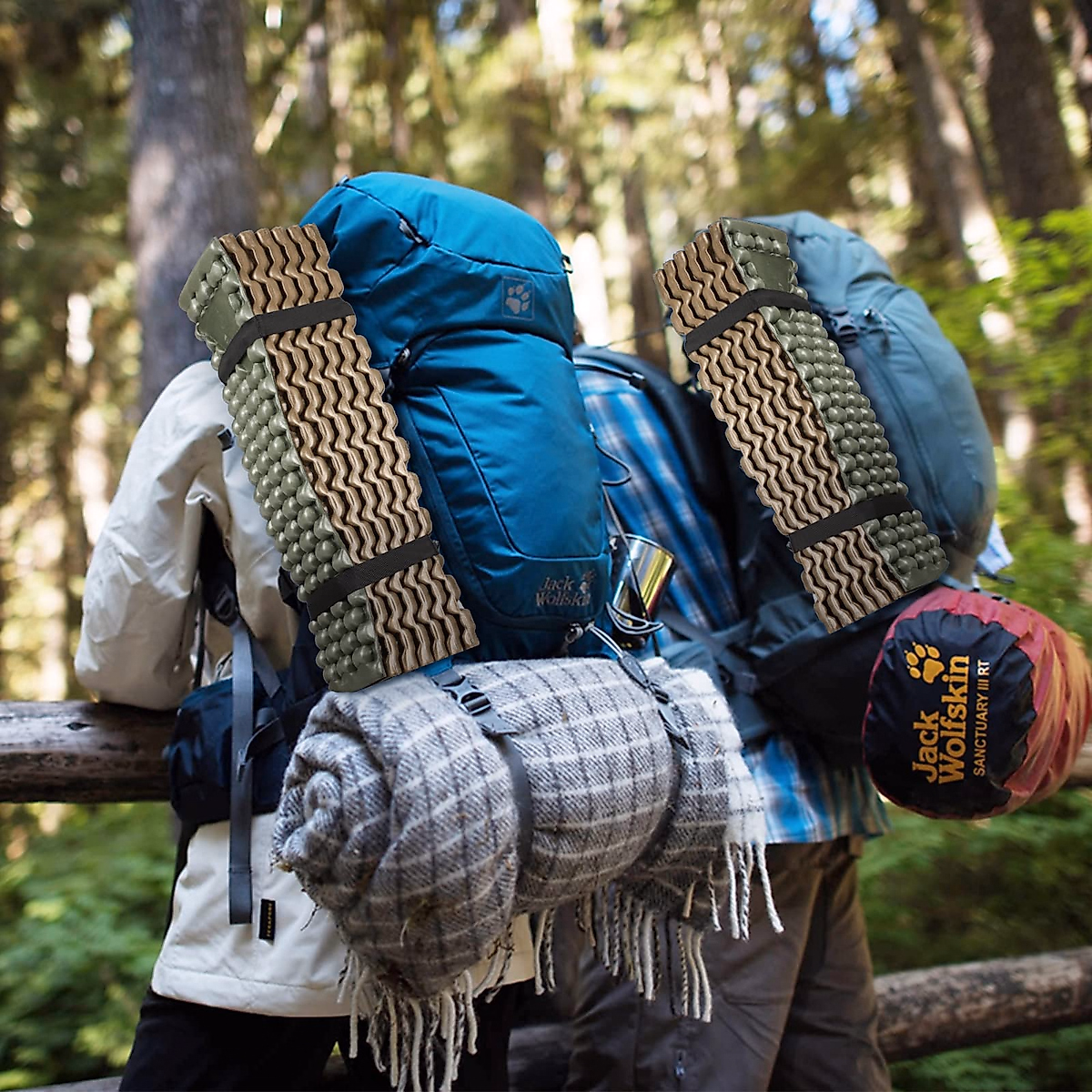 Foam Camping Pads for Hiking, Ultralight Closed Cell Mattress, Waterproof Soft Mat for Adults, Wide Picnic Yoga Mats, Folding Sleeping Pad for Outdoor Backpacking