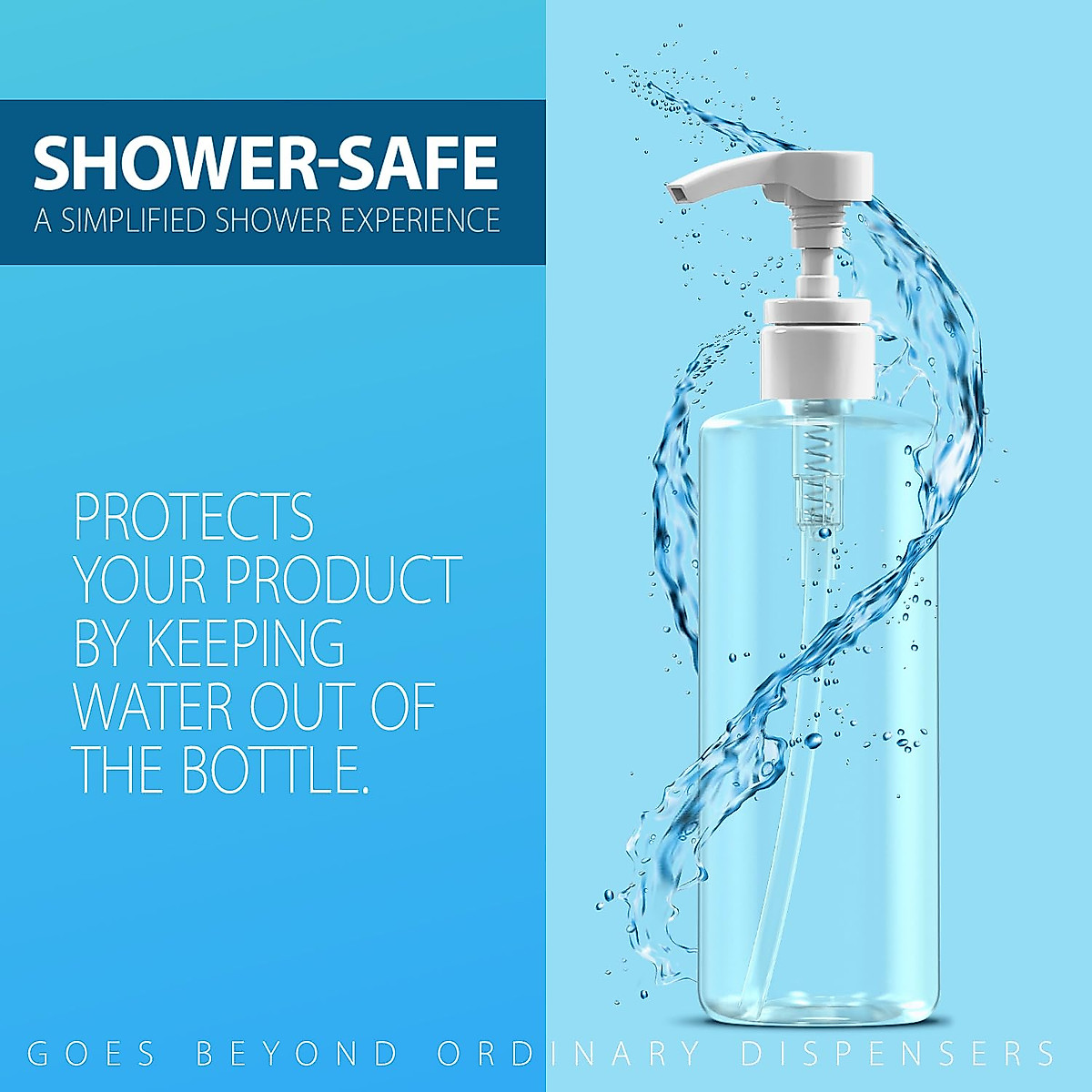 Bar5F 16-Ounce Emoty Plastic Shampoo and Conditioner Pump Bottles, BPA-Free, Crystal-Clear, Ideal for Lotion, Body Wash, Cream, Liquid Soap, Shower, Guest Room, 3-Pack