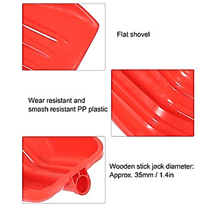 Snow Shovel, PP Plastic Garden Shovel Tough for Street Sweeper for Fallen Leaves for Rubbish(39 X 30cm / 15.4 X 11.8in)