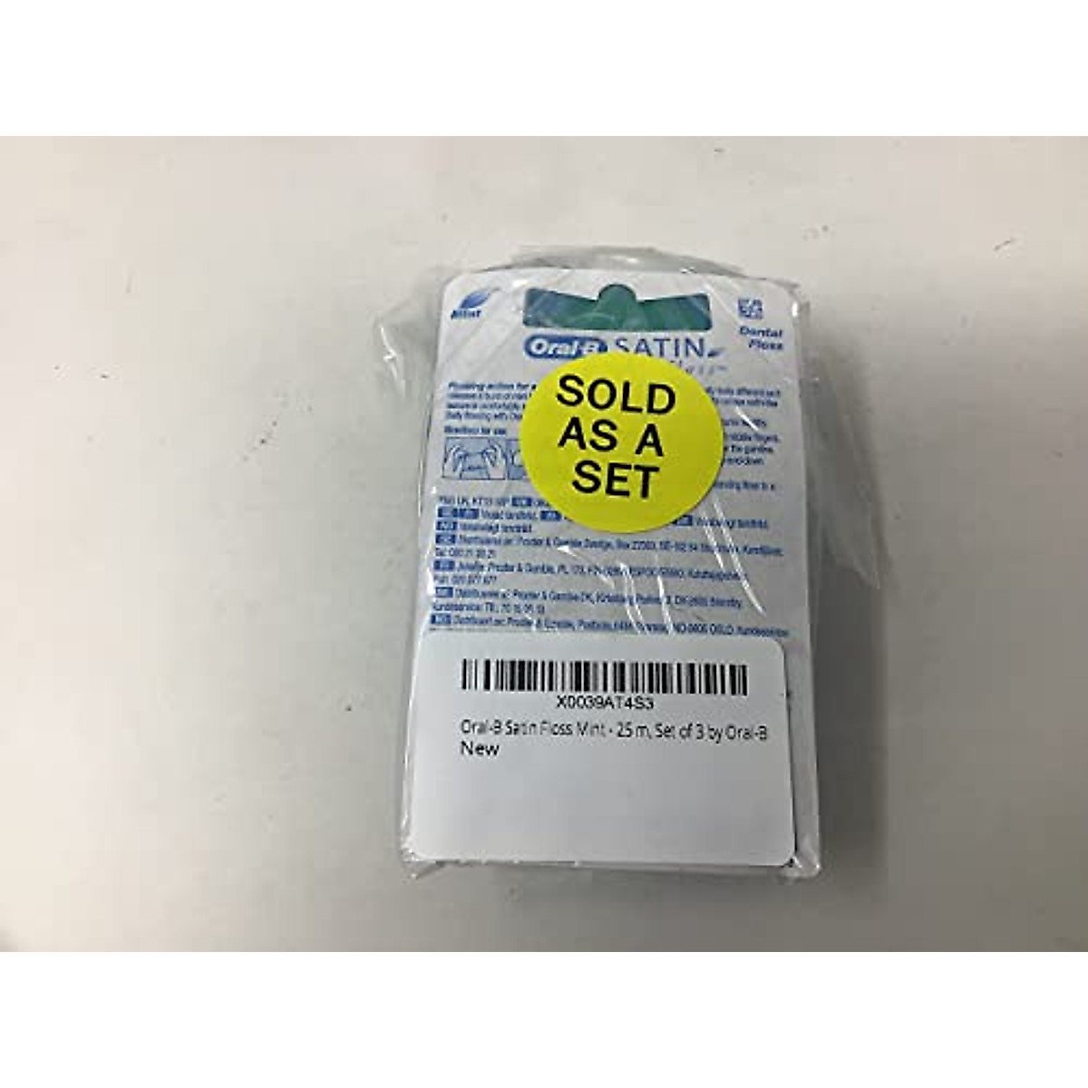 Oral-B Satin Floss Mint - 25 m, Set of 3 by Oral-B