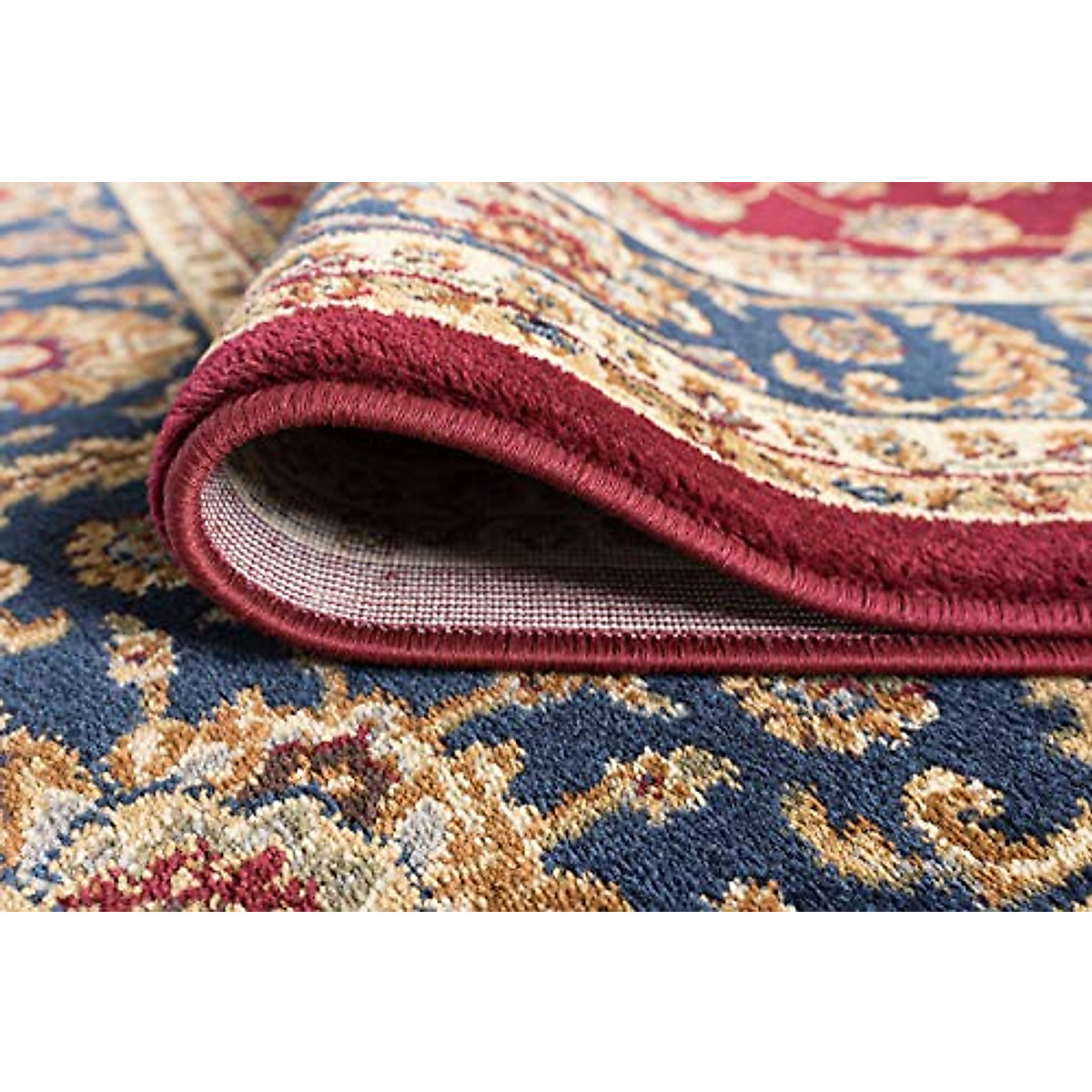 Sariya Transitional Oriental Navy Runner Rug, 2' x 7'