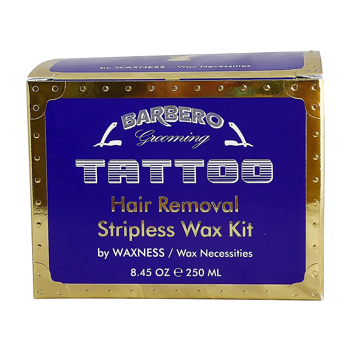 Waxness Premium Gold Microwavable Hair Removal Stripless Wax Kit 8.45 Ounces