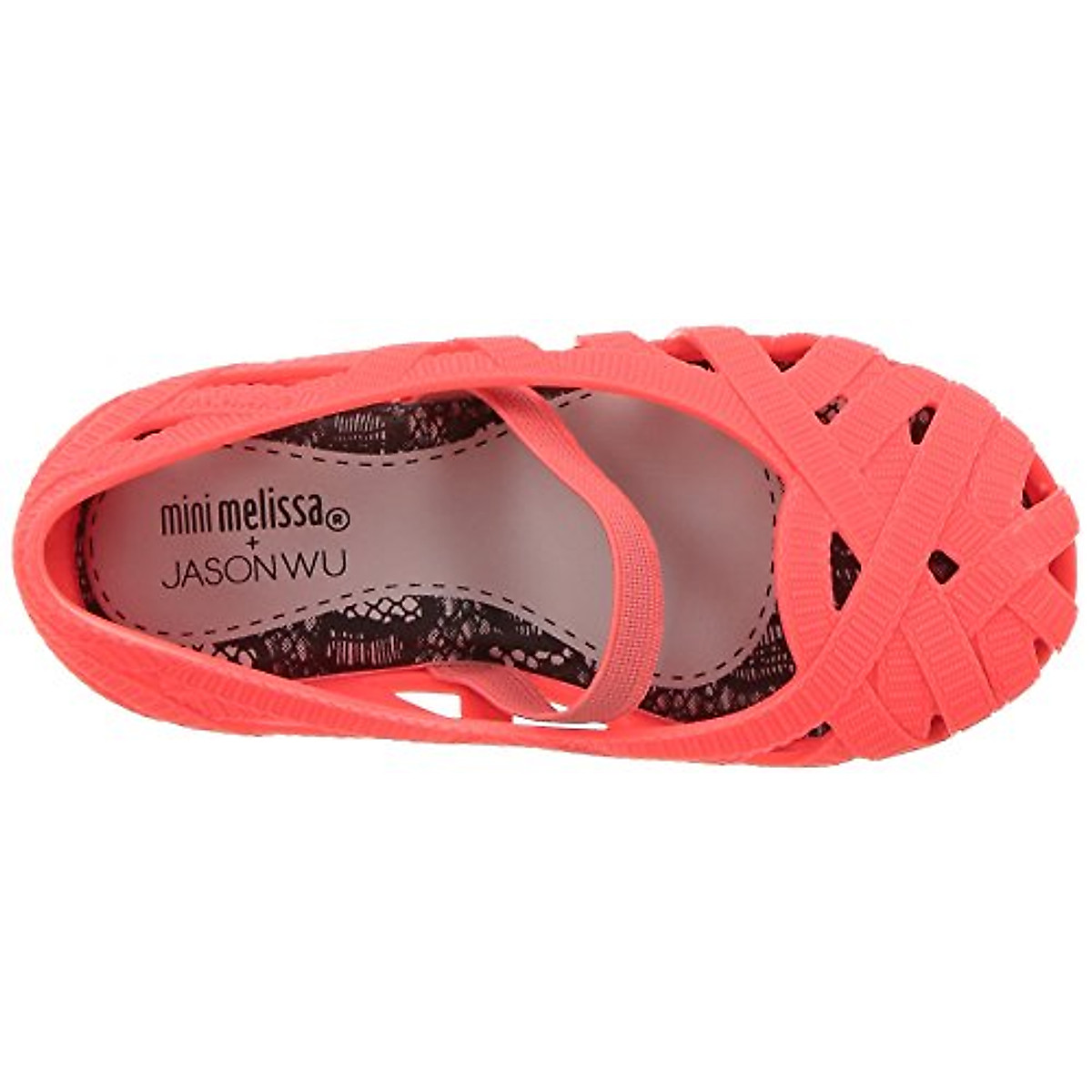 Mini Melissa Kids' Mini Jean + Jason Wu Ballet Flat, Neon Orange, 5 Regular US Toddler