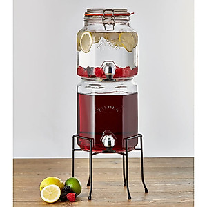 Kilner 25.004 Stackable Jar Set with Taps and Stand, Clear/Transparent, 5.2 Litre
