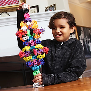 Lux Blox Mega Flexer Rainbow Colors. Building Blocks Kit for Kids Girls and Boys. Learn About Science and Engineering with This STEM STEAM Toy. Gift Option for Children