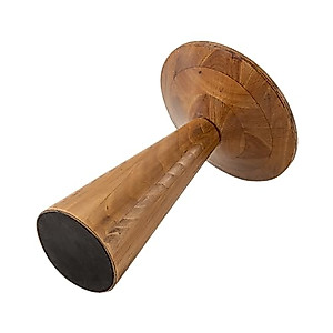 COZAYY Small Pedestal End Table Round Farmhouse Martini Table Wood Plant Stand Rustic Drink Table for Small Space Living Room, Walnut