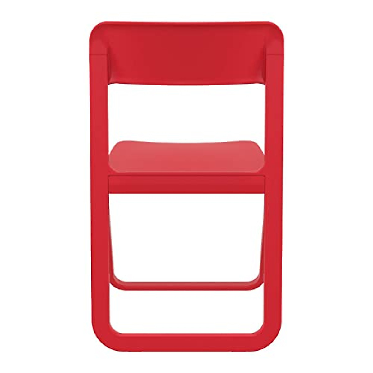 Compamia Dream Commercial Grade Folding Resin Outdoor Chair Red