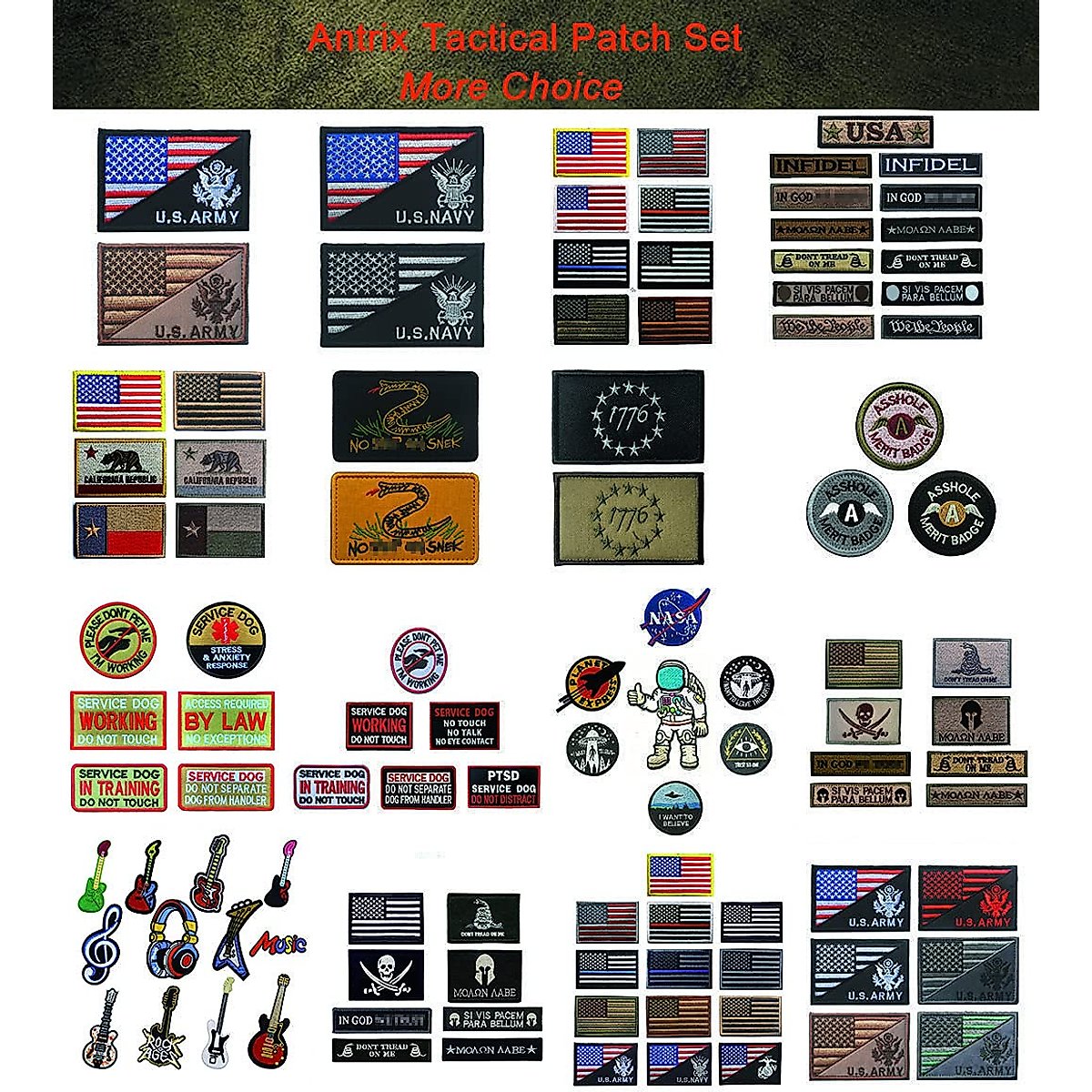 Antrix 2 Pcs POW MIA You are NOT Forgotten Applique Insignia Emblems Hook and Loop Military Badge Patch for Backpacks Caps Hats Vests Uniforms Clothes