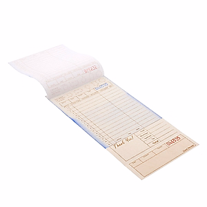 AmerCare Royal Tan Guest Check Paper Receipt Book, Carbonless Order Book with 15 Lines, 2 Part Loose, Pack of 250 Server Notepad Books