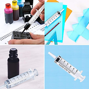 KEWAYO 3 Pack 60ml/cc Plastic Syringe Large Syringes Tools Catheter Tip individually sealed with Measurement for Scientific Labs, Measuring Liquids, Feeding Pets, Oil or Glue Applicator