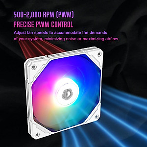 ID-COOLING IS-55 ARGB White CPU Cooler Low Profile 57mm Height CPU Air Cooler ARGB 5 Heatpipes 120x120x15mm Slim Fan, Desktop CPU Fan for Intel LGA1700/115X/1200; AMD AM4/AM5