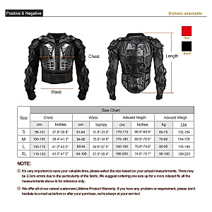Motorcycle Protective Jacket Full Body Armor Protection Dirt Bike Gear ATV Protective Safety Gear Riding Racing Armor Motocross Protector Jacket Men Women For Off-Road Motorbike Cycling Skiing Skating