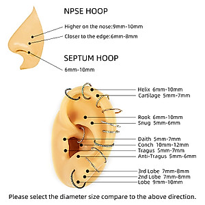 WYR Unisex Nose Ring Hoop with White Opal 20G(0.8mm) Diameter 10mm 316L Surgical Stainless Steel Hinged Flat Hinged Segment Ring Lip Rings Helix Cartilage Rook Earrings, Silver color ring