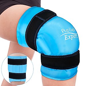 XXXL Knee Ice Pack Wrap Around Entire Knee After Surgery, 20‘’ Extra Large Reusable Gel Ice Pack, Ice Wraps for Soothing Discomfort