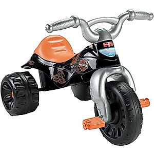 Fisher-Price Harley-Davidson Toddler Tricycle Tough Trike Bike with Handlebar Grips and Storage for Kids (Amazon Exclusive)