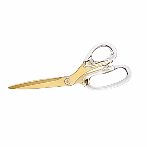 russell+hazel Acrylic Scissors, Left or Right Hand, Clear and Gold-Toned, 9”