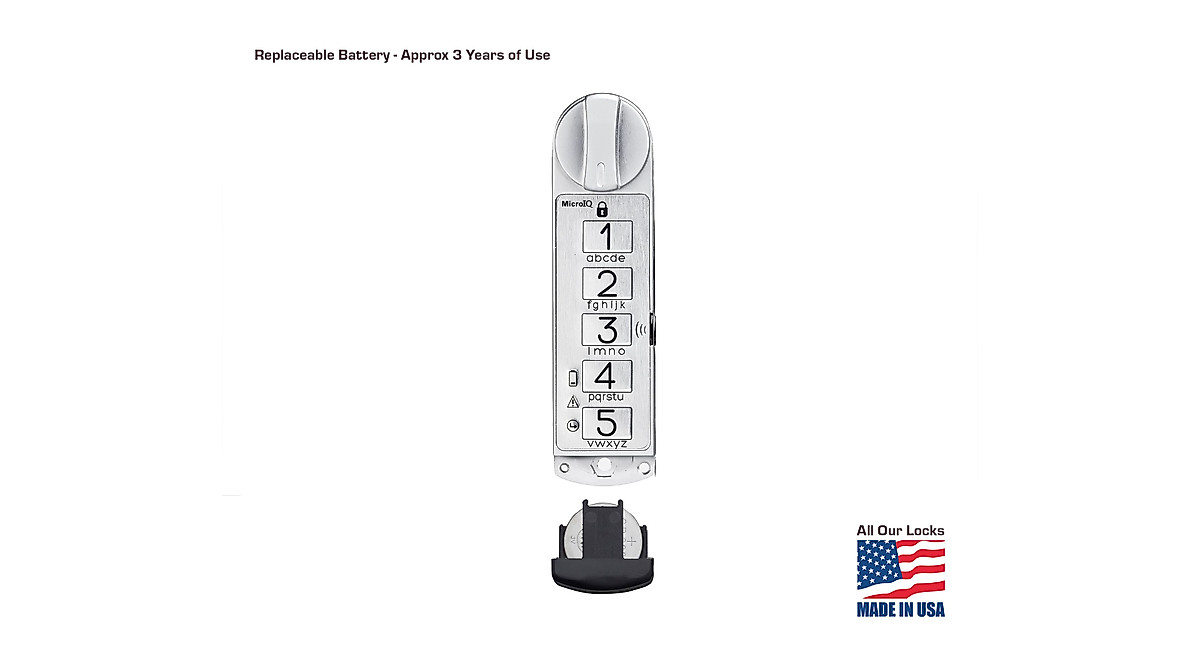 MicroIQ Keyless Electronic Cabinet Lock - Secure & Easy