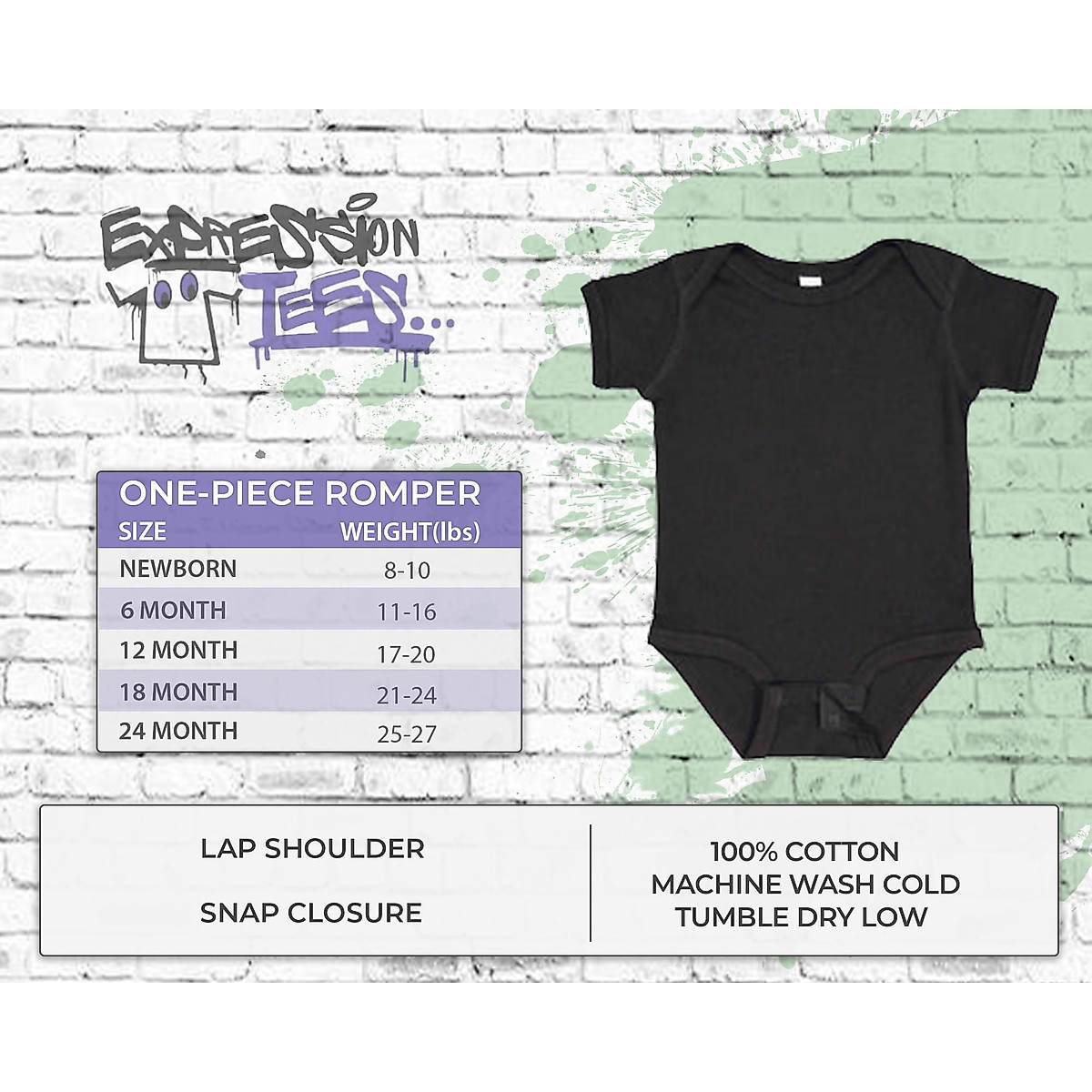 Expression Tees One-Piece Bills Mafia Fan 6 Months Royal Blue Romper