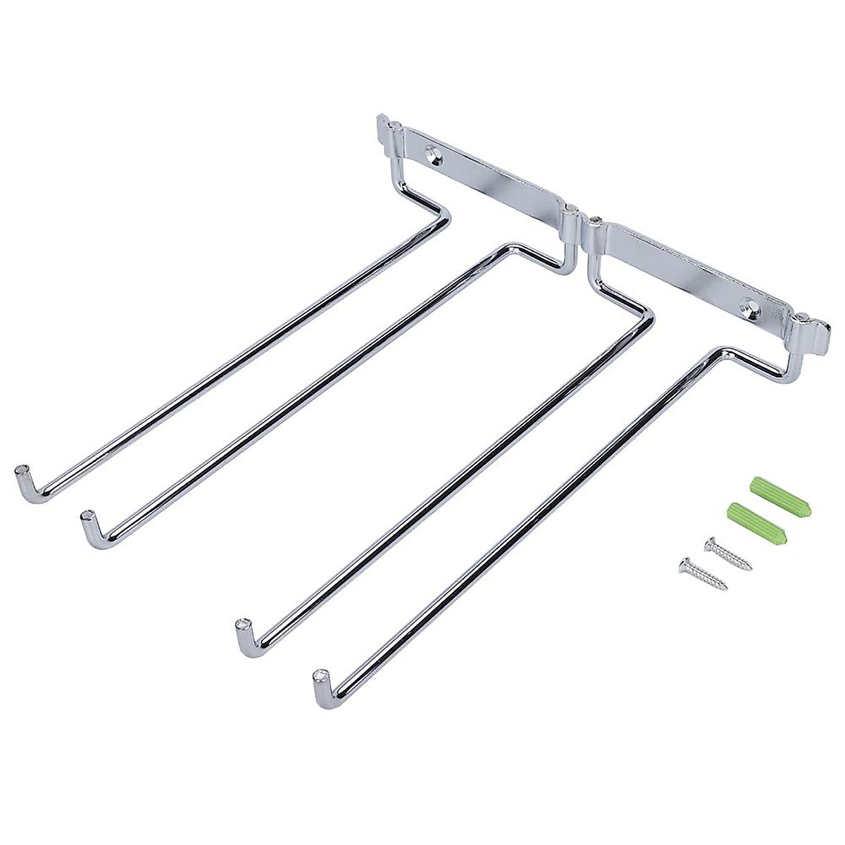 Fdit Metal Wine Glass Rack, Stainless Steel Wine Glasses Holder Wall Mount Stemware Rack Storage Shelf Bar for The Cabinet