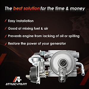 5410765 Carburetor Kit Compatible With Onan 5500 7000 Grand Marquis Gold Generator HGJAA HGJAB-901D HGJAB-900 5.5HGJAB-6755K With Mounting Gaskets Fuel Filter, Replace# 541-0765, 146-0774, 141-0983