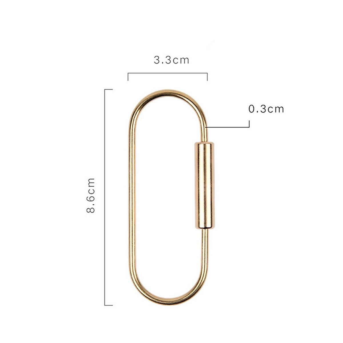 KUNSON Creative Design Brass Screw Lock Key Chain Ring, Beautiful Simple EDC Keychain Hanging Ring Practical Handicrafts