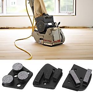 3PCS Diamond Sanding Pads, Diamond Grinding Discs, Floor Polisher Pads for Polishing Uneven Ground, Leveling Concrete