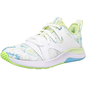 Under Armour Women's Charged Breathe Training Shoe, (100) White/Pale Olive/Fresco Blue, 10, US