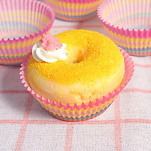 NUOBESTY 100pcs Cupcake Liners Rainbow Greaseproof Oil Proof Cupcake Wrappers Cake Cups Dessert Wraps for Birthday Party Baby Shower