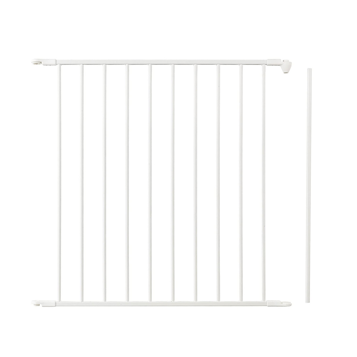 Scandinavian Pet Flex Metal 28.4 x 27.8 Inch Baby and Pet Gate Extension Panel Accessory with Easy Connection and Locks for Quick Installation, White