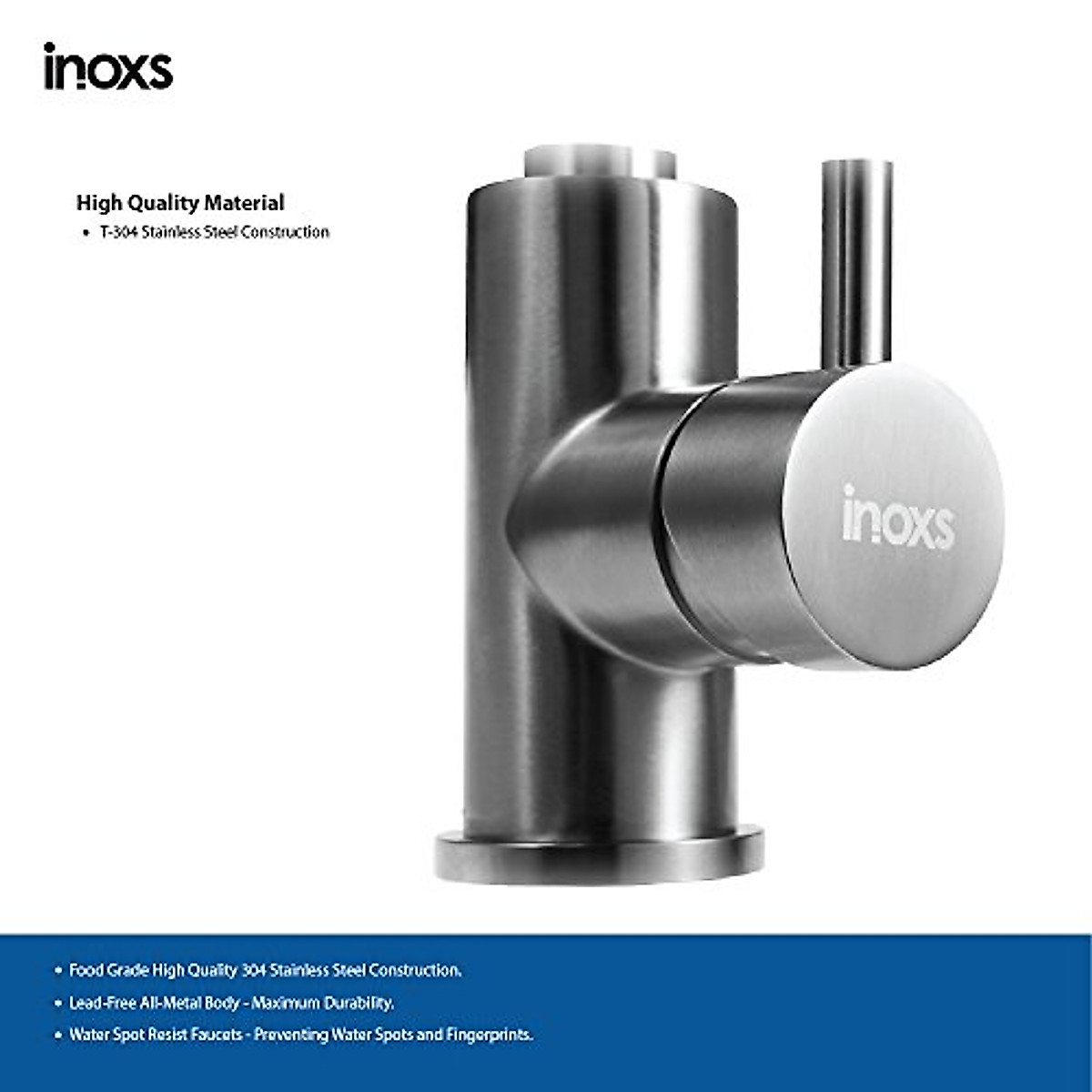 Inoxs24 Inch Commercial Design Single Handle Pull Down Spray T 304 Stainless Steel Kitchen Faucet