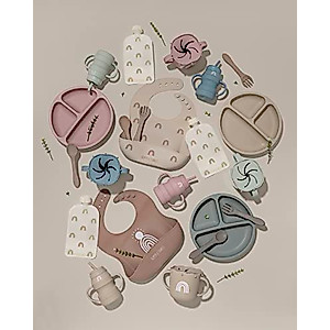 Hippypotamus Reusable Baby Food Pouches - 12 Pack - Baby Food Storage - Pouches Toddler - Refillable Squeeze Pouch for Kids (SAGE/Blush/Nude)