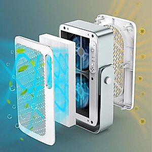 AirFanta 4Lite Personal Laminar Air Purifier: New type of air purifier. Blow laminar, filtrated air stream directly to the face for breathing. Battery built-in, portable.