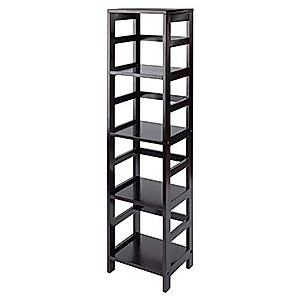 Winsome 4 tier Wood Leo model name Shelving, Small, Espresso