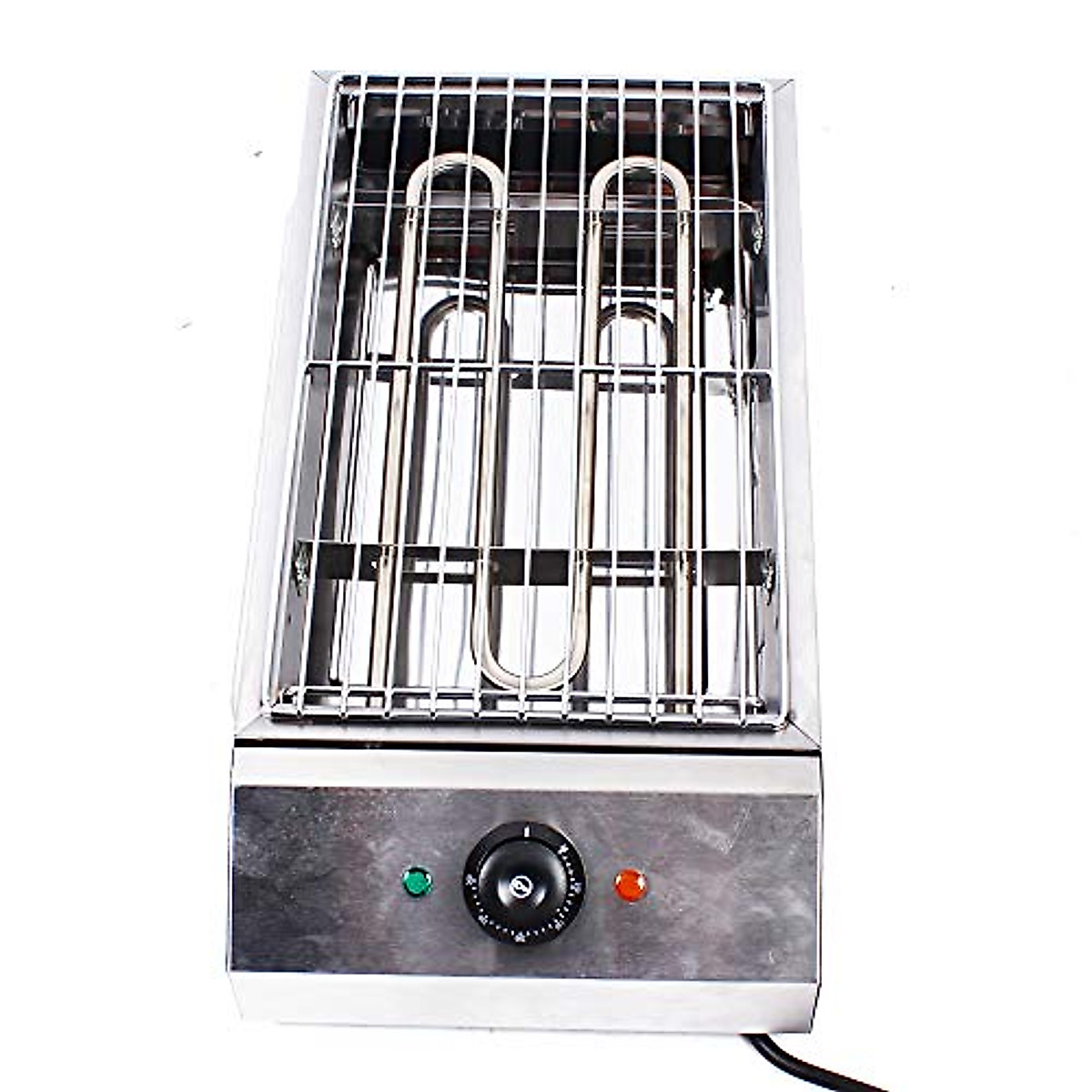 Commercial 1800W Electric Indoor Grill, Smokeless Grill Barbecue Oven Grill Stainless Steel For BBQ Equipment with Extra-Large Drip Tray 122° F-572° F