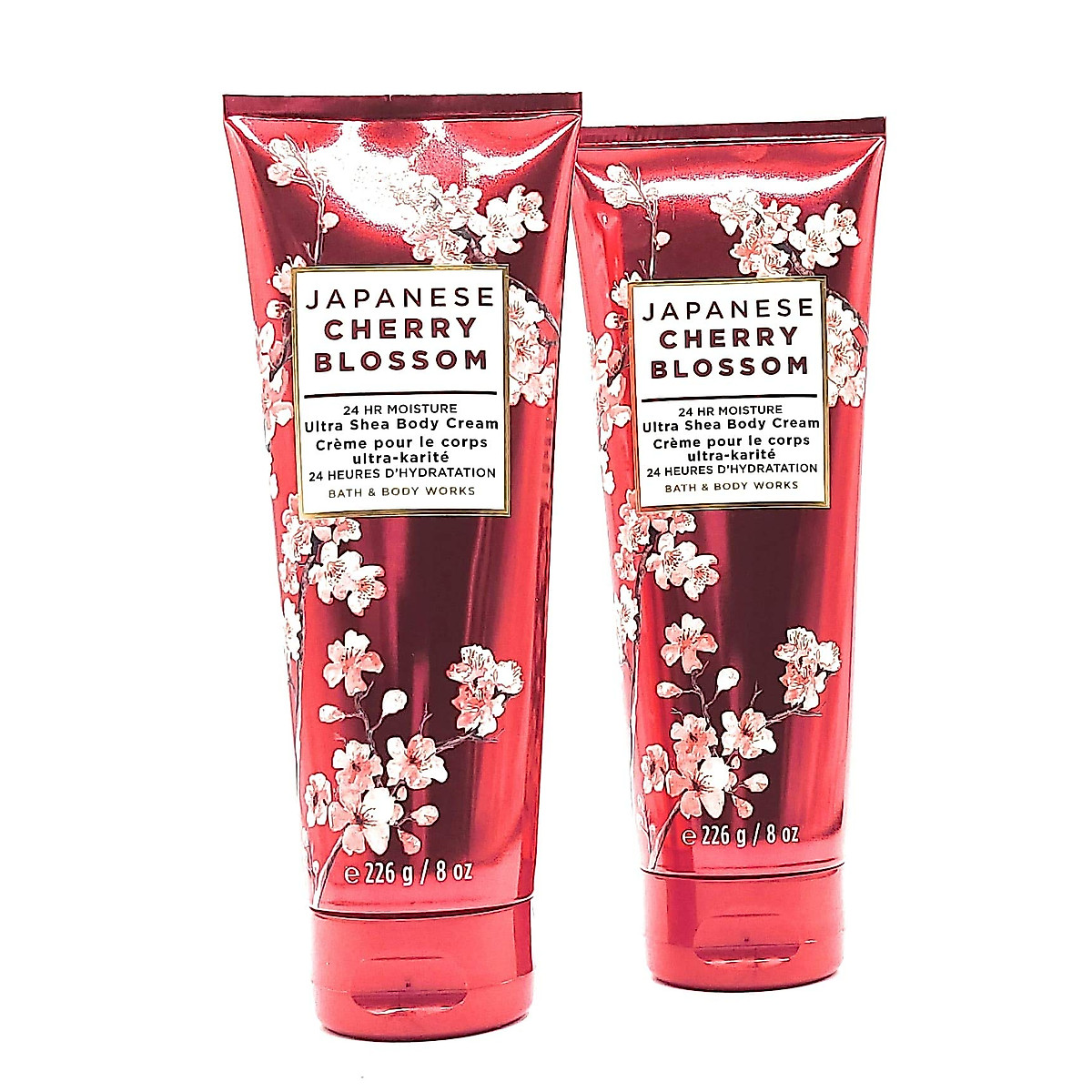 Bath and Body Works 2 Pack Japanese Cherry Blossom Ultra Shea Body Cream 8 Oz.