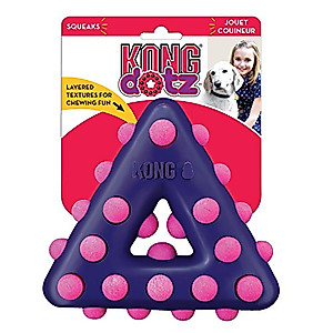KONG - Cozie Monkey and Dotz Triangle - Cuddly Plush Toy and Chew Toy - for Small Dogs
